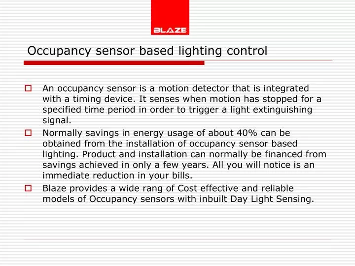 PPT - Occupancy sensor based lighting control PowerPoint Presentation ...