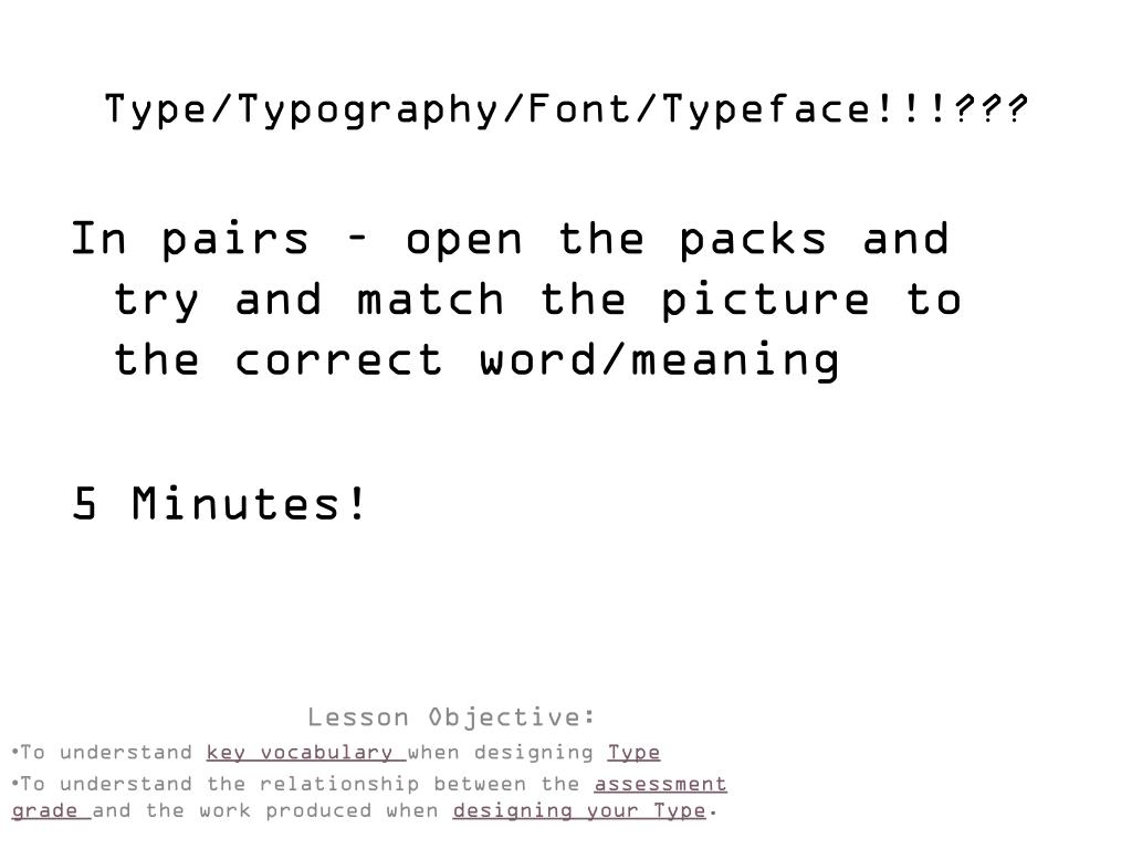 PPT - Lesson Objective : To understand key vocabulary when designing ...