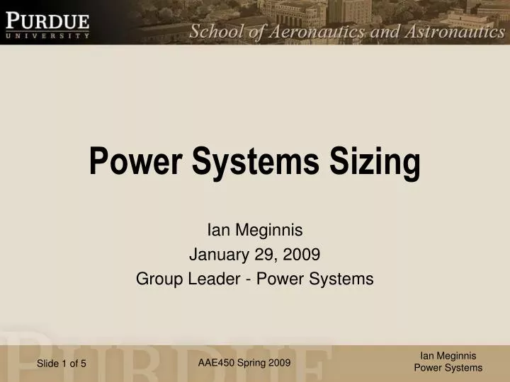 PPT - Power Systems Sizing PowerPoint Presentation, free download - ID ...