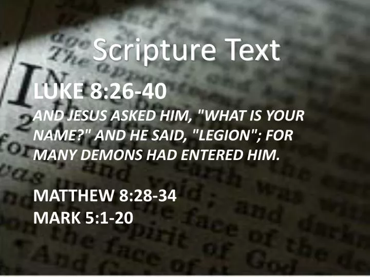 PPT - Scripture Text PowerPoint Presentation, free download - ID:2857310