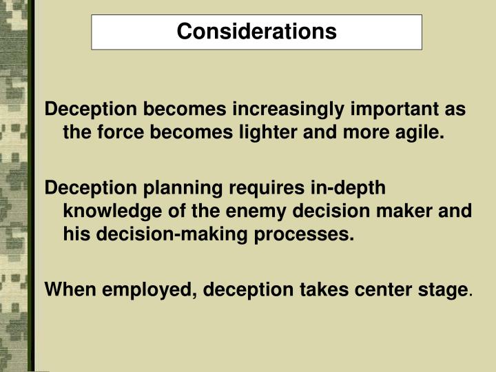 PPT - Military Deception PowerPoint Presentation - ID:2857363