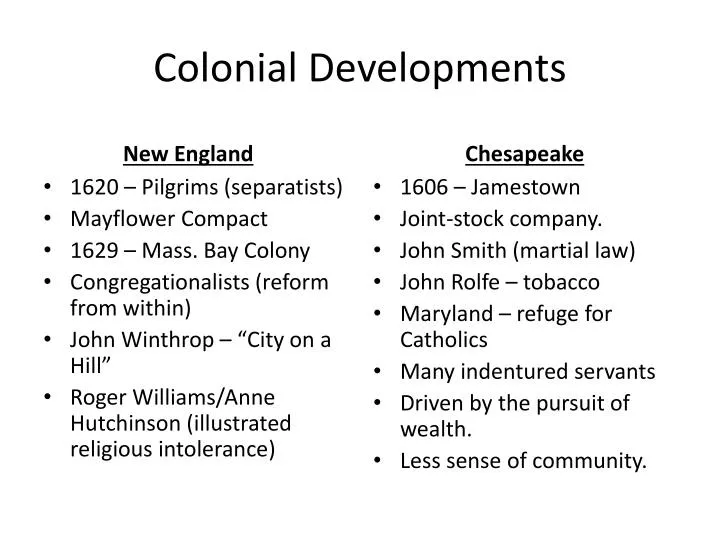 PPT - Colonial Developments PowerPoint Presentation, free download - ID ...