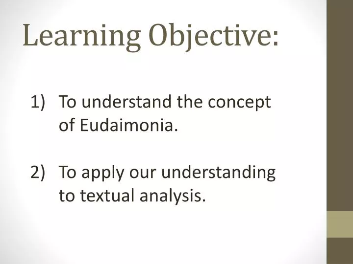 PPT - Learning Objective: PowerPoint Presentation, free download - ID ...