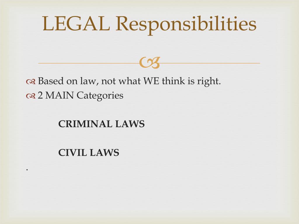 PPT - Legal Responsibilities in Health Care PowerPoint Presentation ...