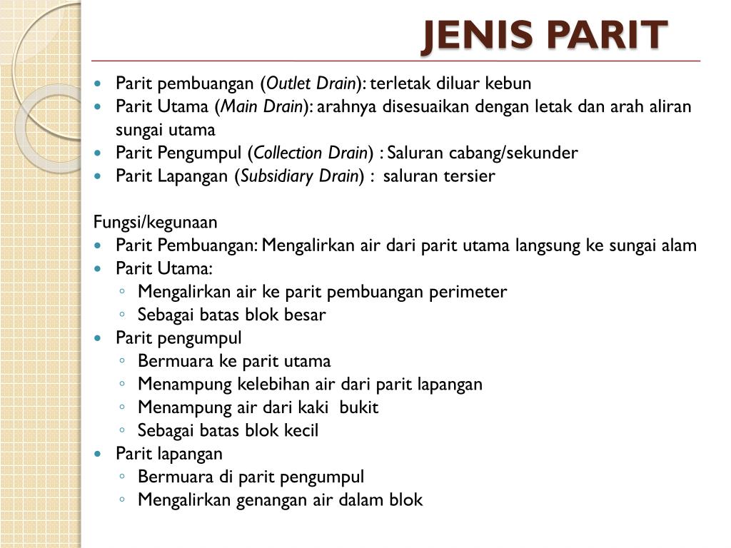 PPT - PEMBUATAN DAN PEMELIHARAAN PARIT PowerPoint Presentation, free ...