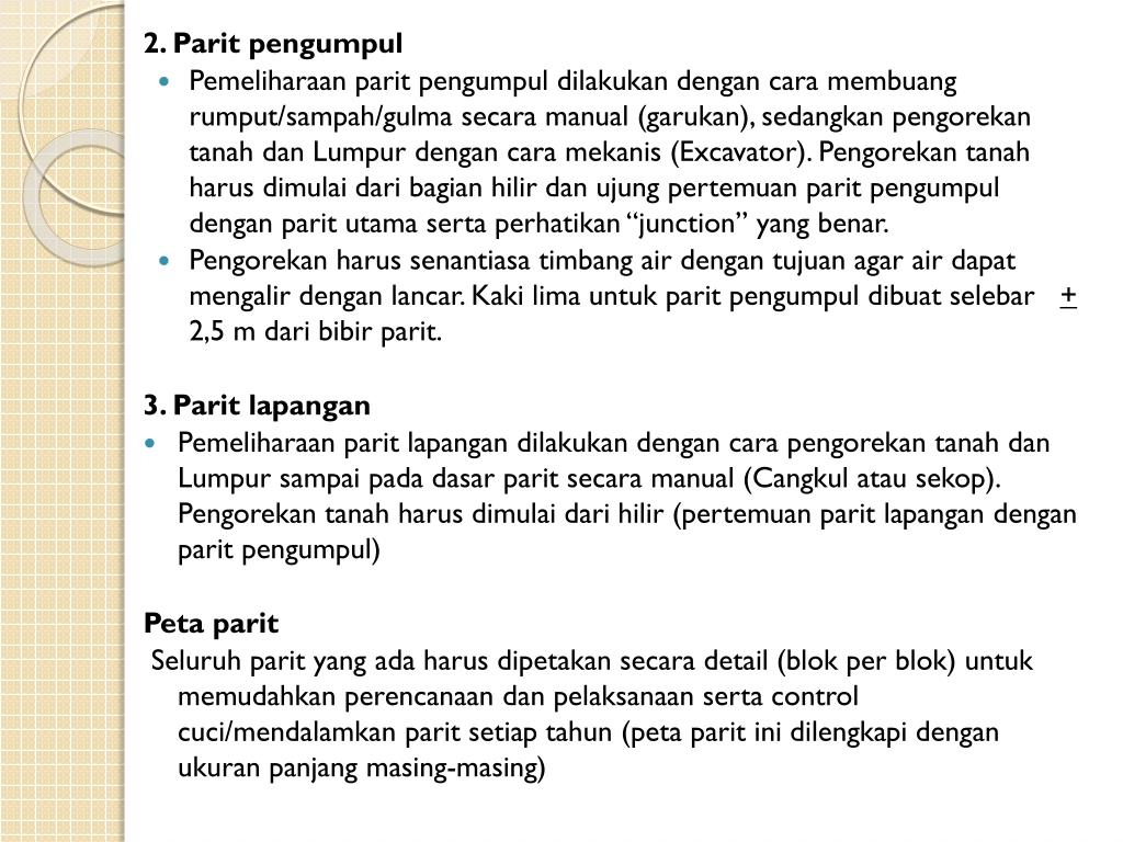 PPT - PEMBUATAN DAN PEMELIHARAAN PARIT PowerPoint Presentation, free ...