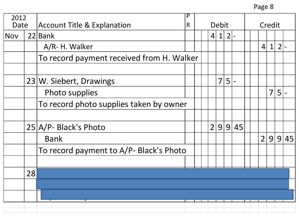 PPT - Journalizing HST – General Journal: Ex. 5 p. 201 (t), p. 103 (w ...