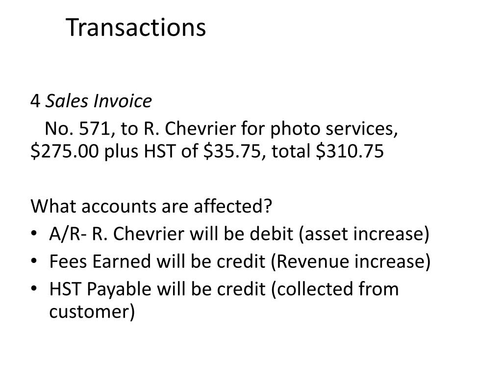 PPT - Journalizing HST – General Journal: Ex. 5 p. 201 (t), p. 103 (w ...