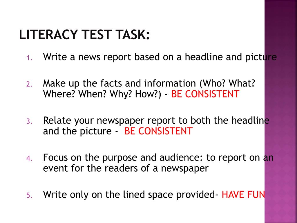 PPT - Winston Churchill Literacy Test Preparation PowerPoint ...