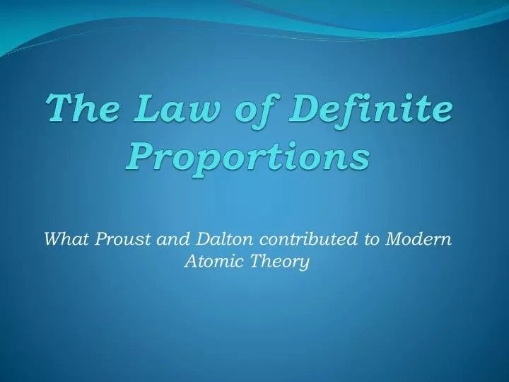 PPT - The Law of Definite Proportions PowerPoint Presentation, free ... PPT - The Law of Definite Proportions PowerPoint Presentation, free ...