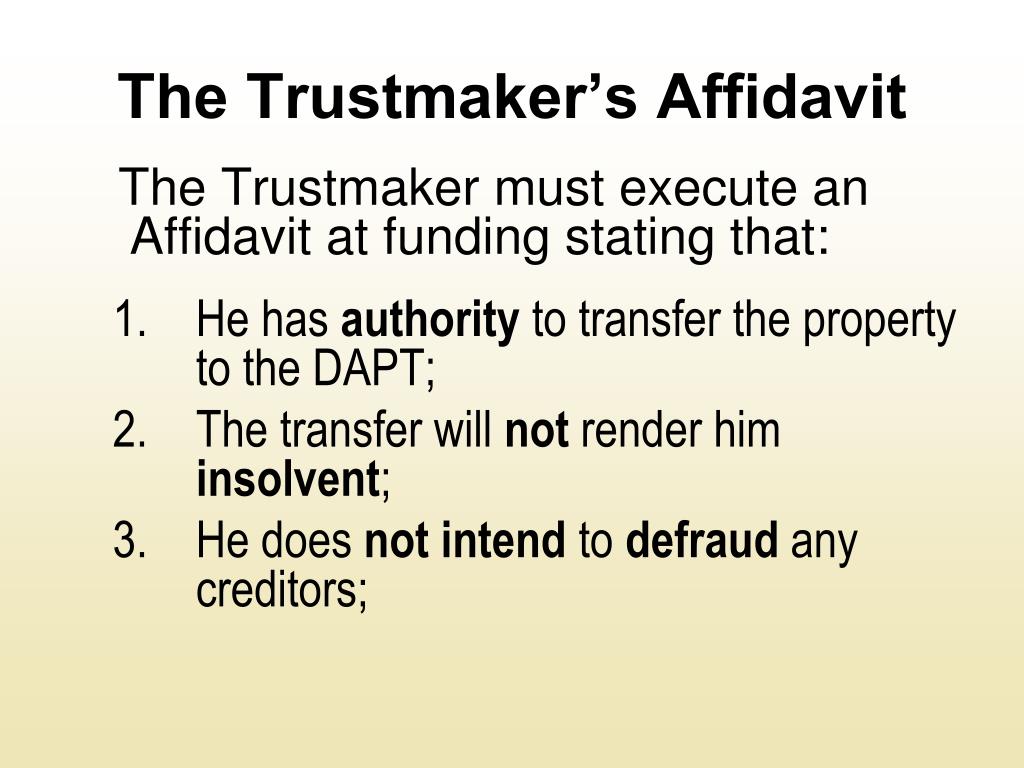 PPT - Wyoming Domestic Asset Protection Trusts PowerPoint Presentation ...