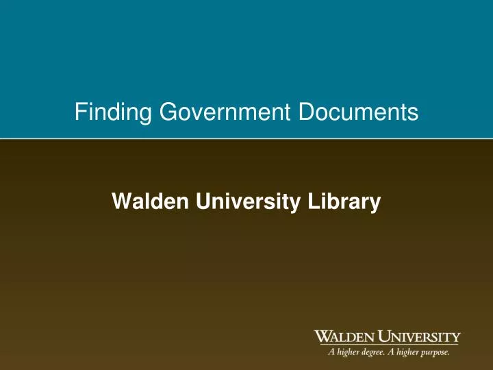 PPT - Finding Government Documents PowerPoint Presentation, free ...