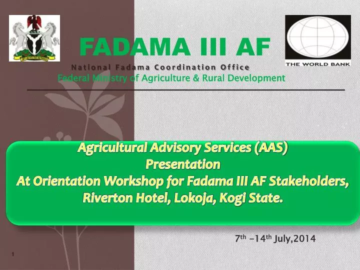 PPT - FADAMA III AF PowerPoint Presentation, free download - ID:2861154