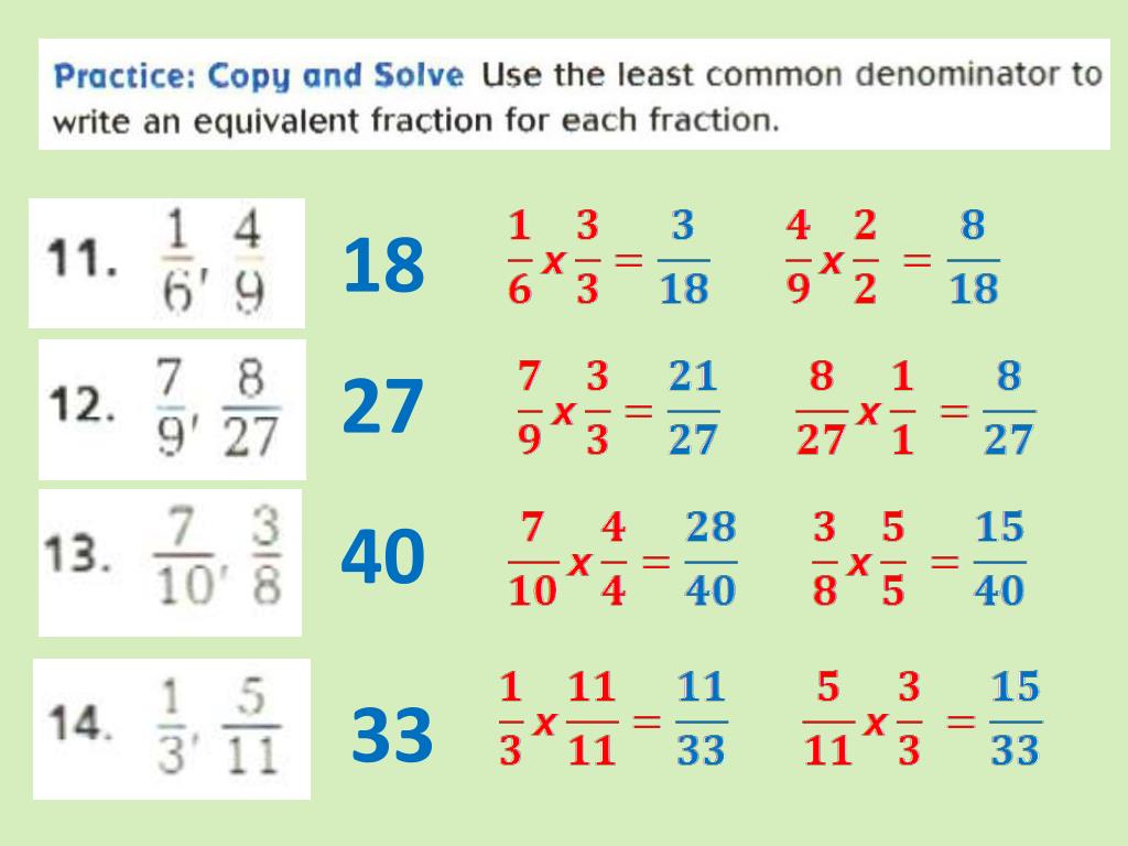 PPT Common Denominators And Equivalent Fractions PowerPoint PPT Common Denominators And Equivalent Fractions PowerPoint