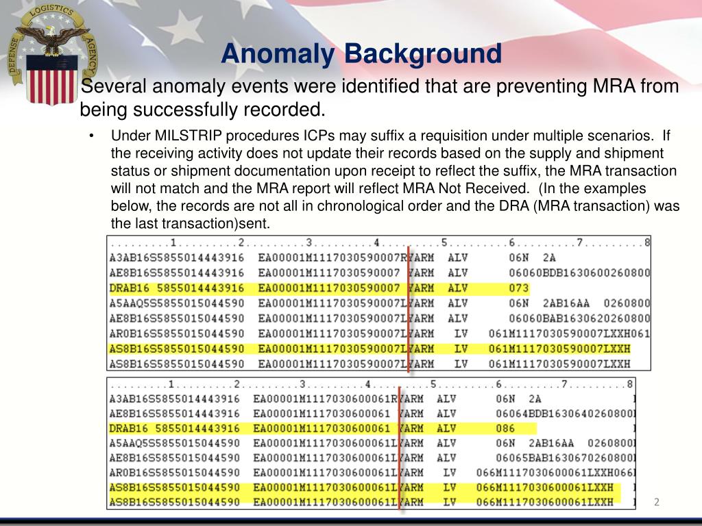 PPT - Materiel Receipt Acknowledgement Reports Anomaly Transactions ...