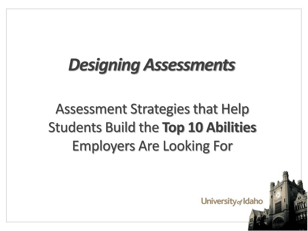 PPT - Designing Assessments PowerPoint Presentation, free download - ID ...