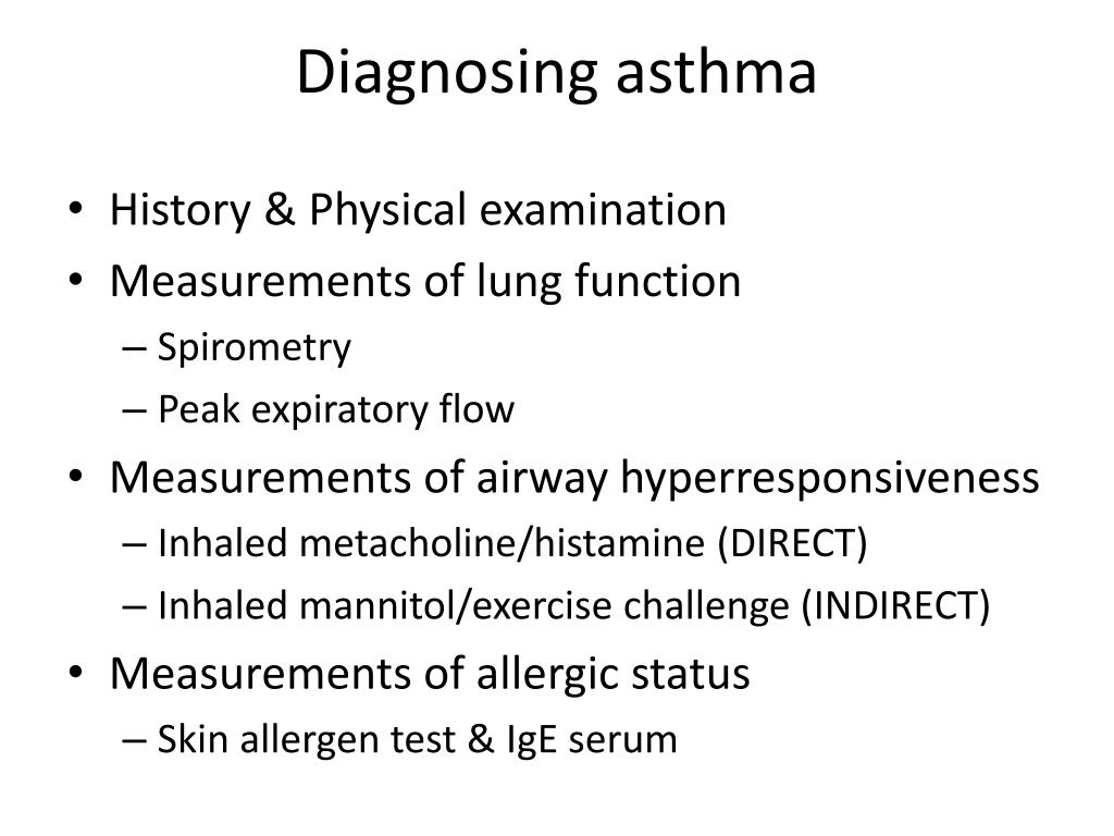 Ppt Diagnosing Asthma Powerpoint Presentation Free Download Id 2864747