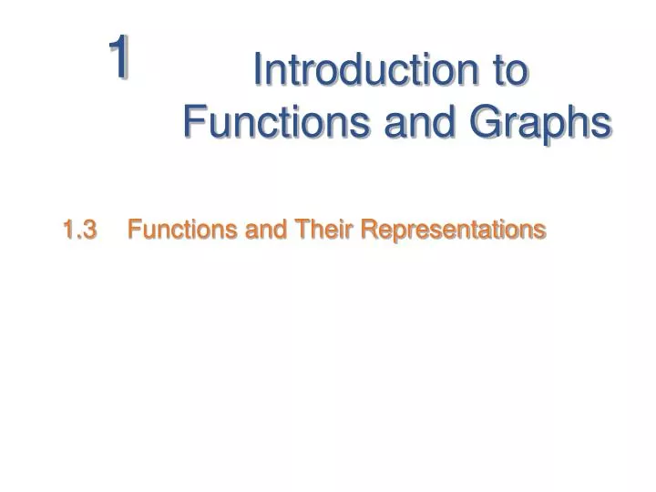 PPT - Introduction to Functions and Graphs PowerPoint Presentation, free download - ID:2864827