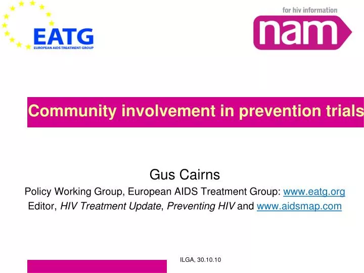 PPT - Community involvement in prevention trials PowerPoint ...