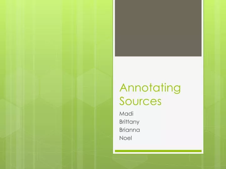 PPT - Annotating Sources PowerPoint Presentation, free download - ID ...