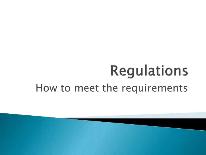 PPT - Regulations PowerPoint Presentation, free download - ID:2865499