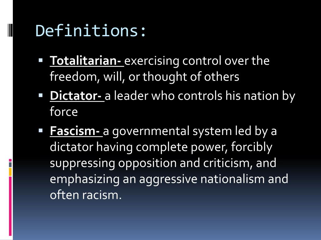 PPT - Dictators of WWII: Totalitarian Regimes in a Time of Turmoil ...