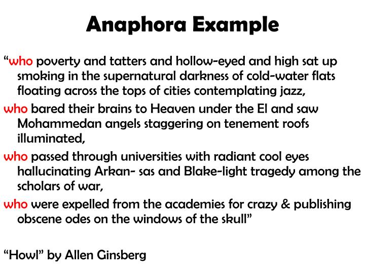PPT - Anaphora PowerPoint Presentation - ID:2867125
