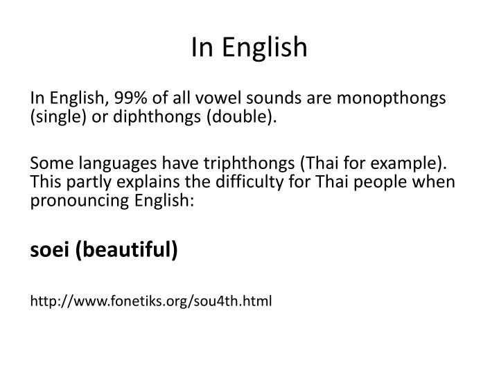 PPT - Monophthongs v Diphthongs PowerPoint Presentation - ID:2867279