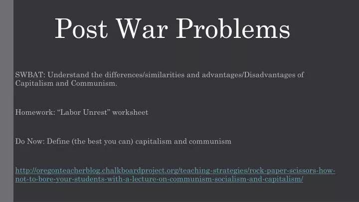 PPT - Post War Problems PowerPoint Presentation, free download - ID:2868173