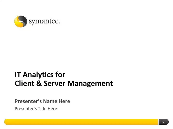 PPT - IT Analytics for Client & Server Management PowerPoint ...