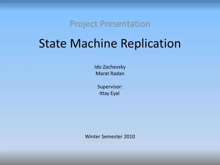 PPT - State Machine Replication PowerPoint Presentation, free download ...