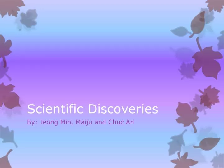 PPT - Scientific Discoveries PowerPoint Presentation, free download ...