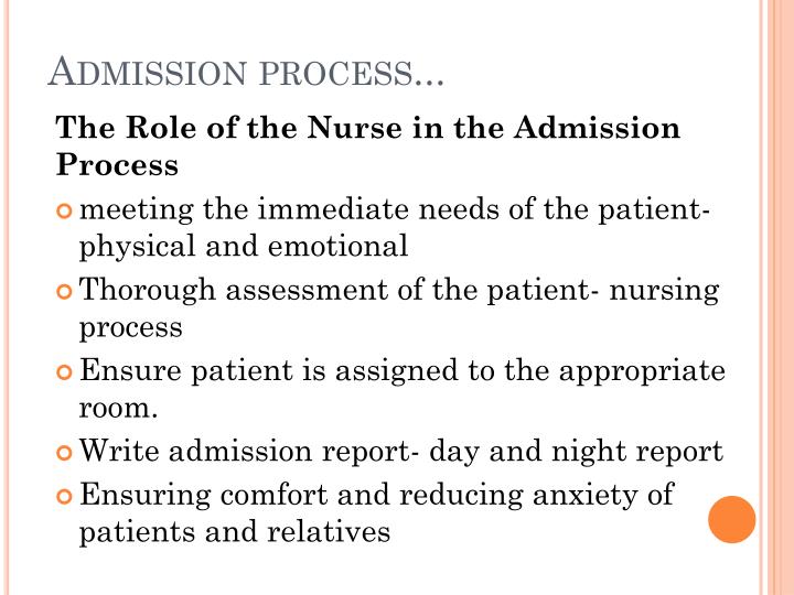 PPT - ADMISSION OF PATIENTS TO THE HOSPITAL. PowerPoint Presentation ...