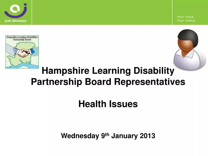 PPT - Hampshire Learning Disability Partnership Board Representatives ...