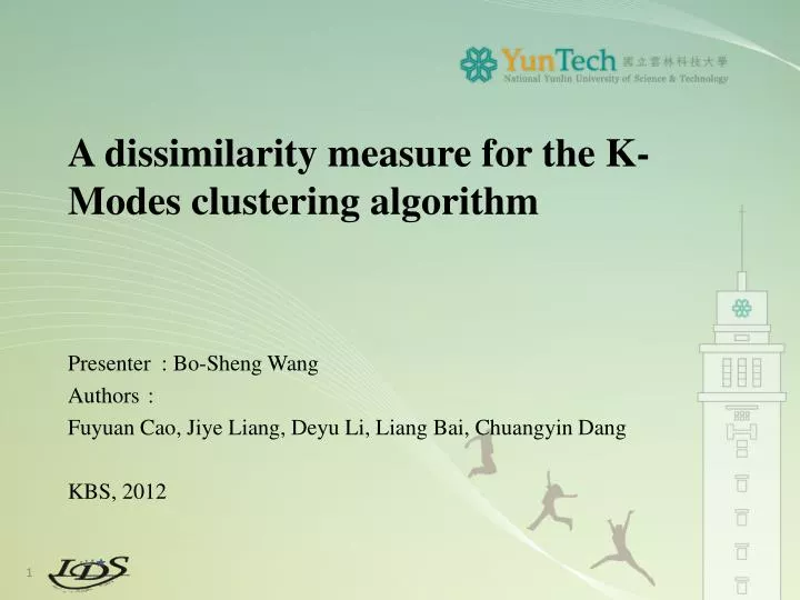 Ppt A Dissimilarity Measure For The K Modes Clustering Algorithm Powerpoint Presentation Id