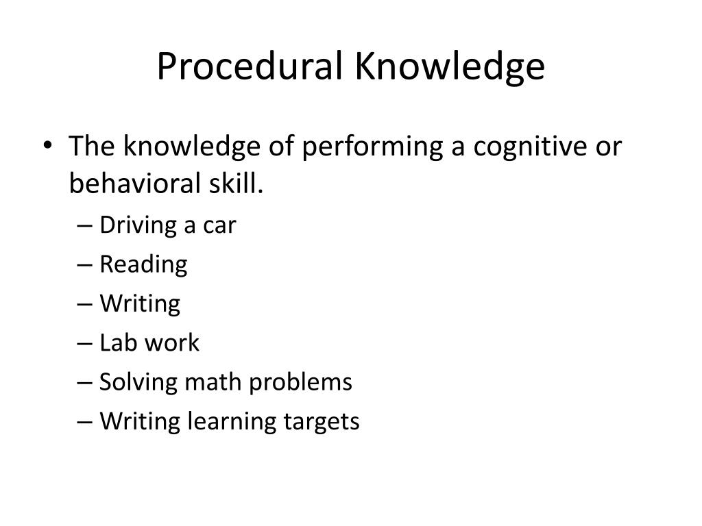 10 Procedural Knowledge Examples 2024 - vrogue.co 10 Procedural Knowledge Examples 2024 - vrogue.co