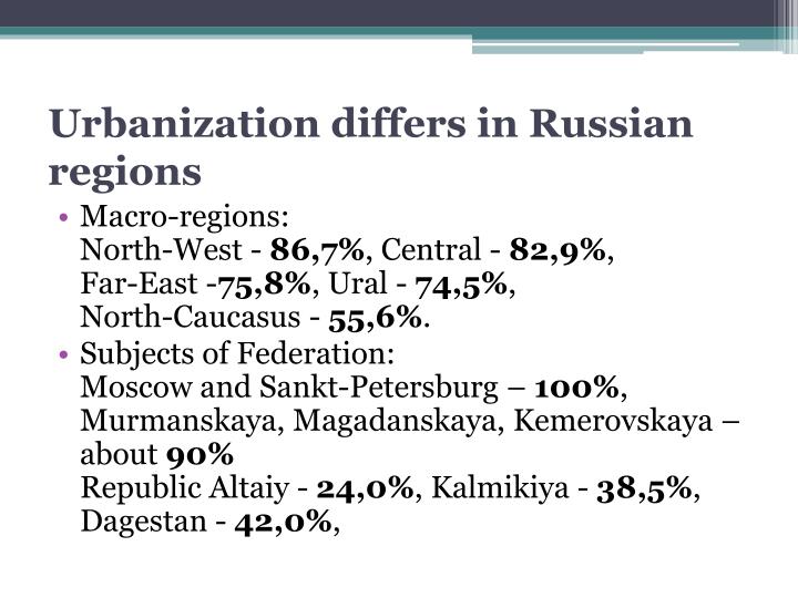 PPT - Urbanization and Economic Development in Russia PowerPoint ...