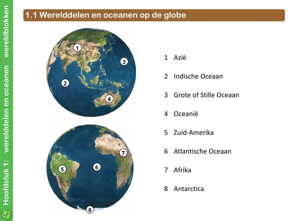 PPT - Hoofdstuk 1: werelddelen en oceanen wereldblokken PowerPoint ...