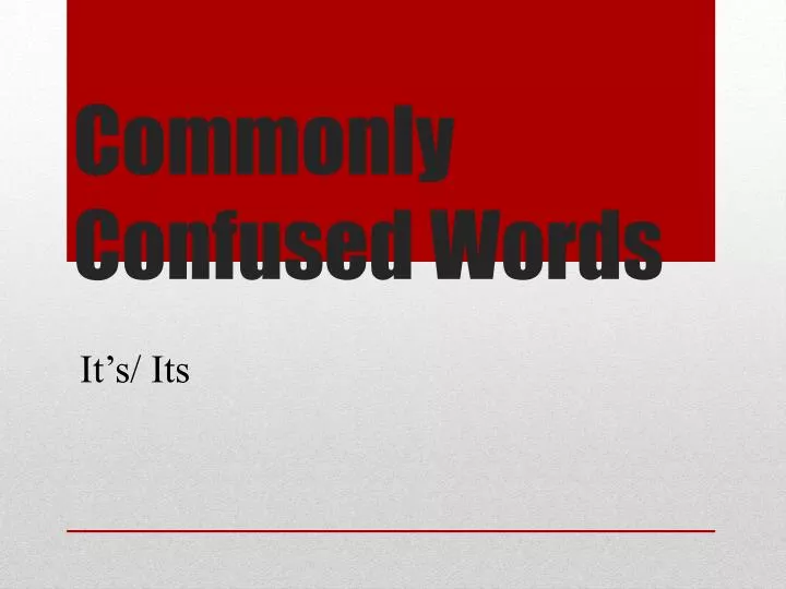 PPT - Commonly Confused Words PowerPoint Presentation, free download ...
