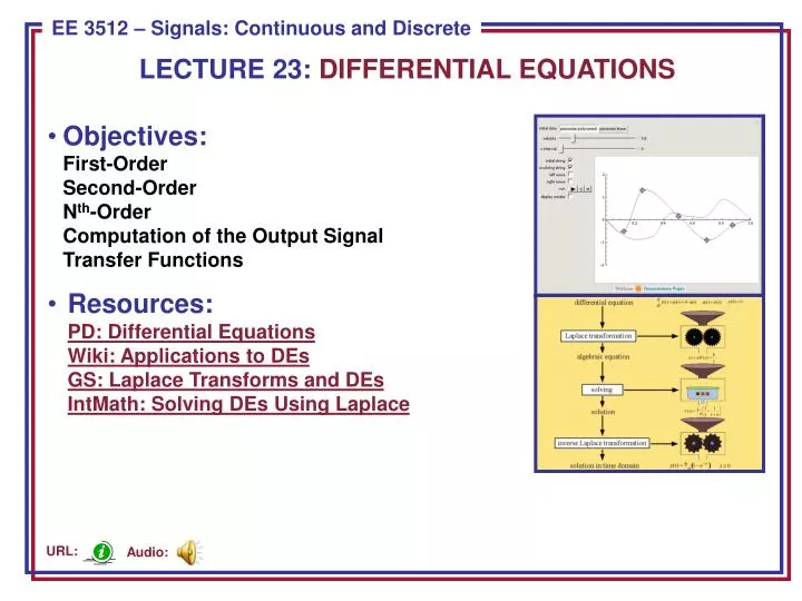 PPT - LECTURE 23: DIFFERENTIAL EQUATIONS PowerPoint Presentation, free ...