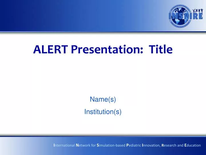 PPT - ALERT Presentation: Title PowerPoint Presentation, free download ...
