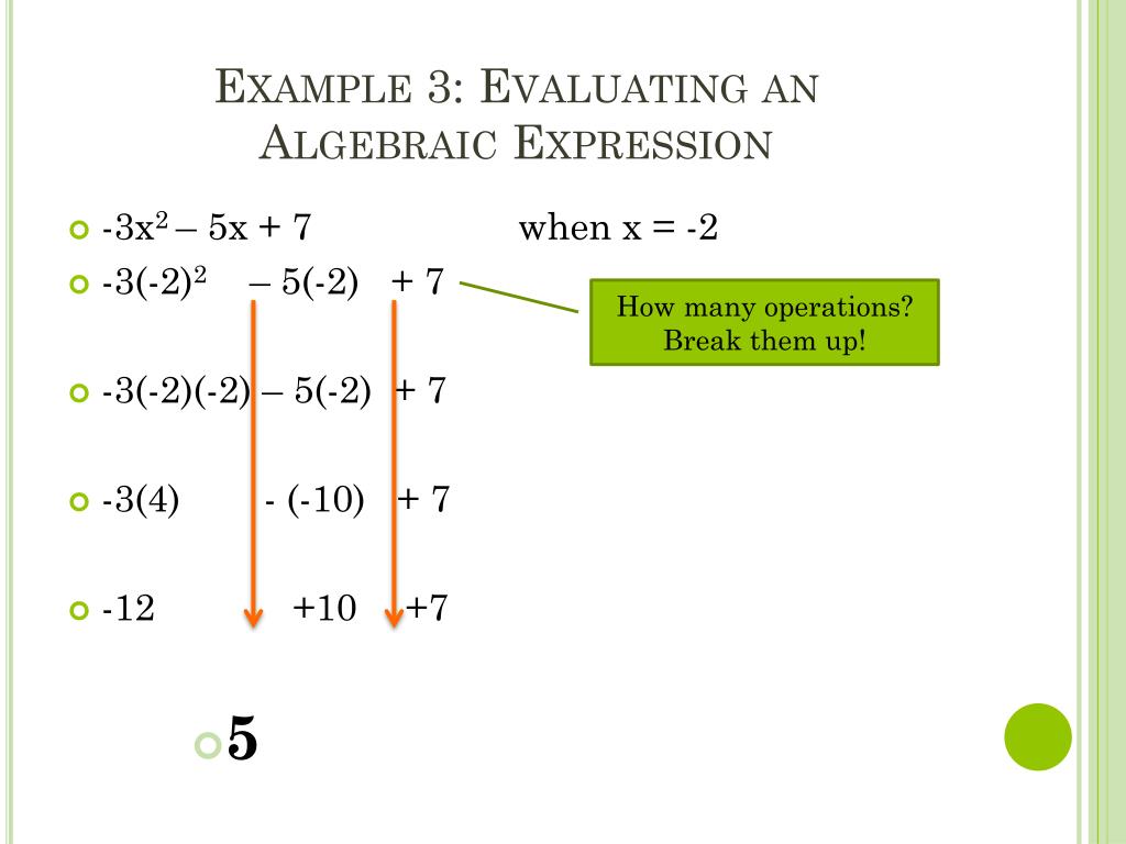 PPT 1 2 Algebraic Expressions And Models PowerPoint Presentation 