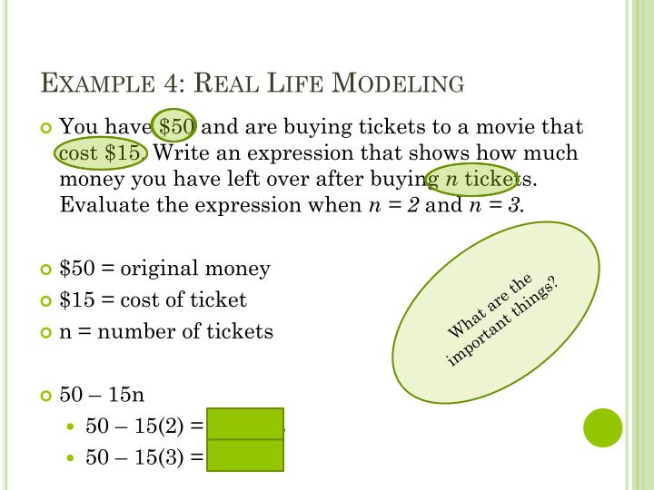 PPT - 1.2 Algebraic Expressions and Models PowerPoint Presentation - ID ...