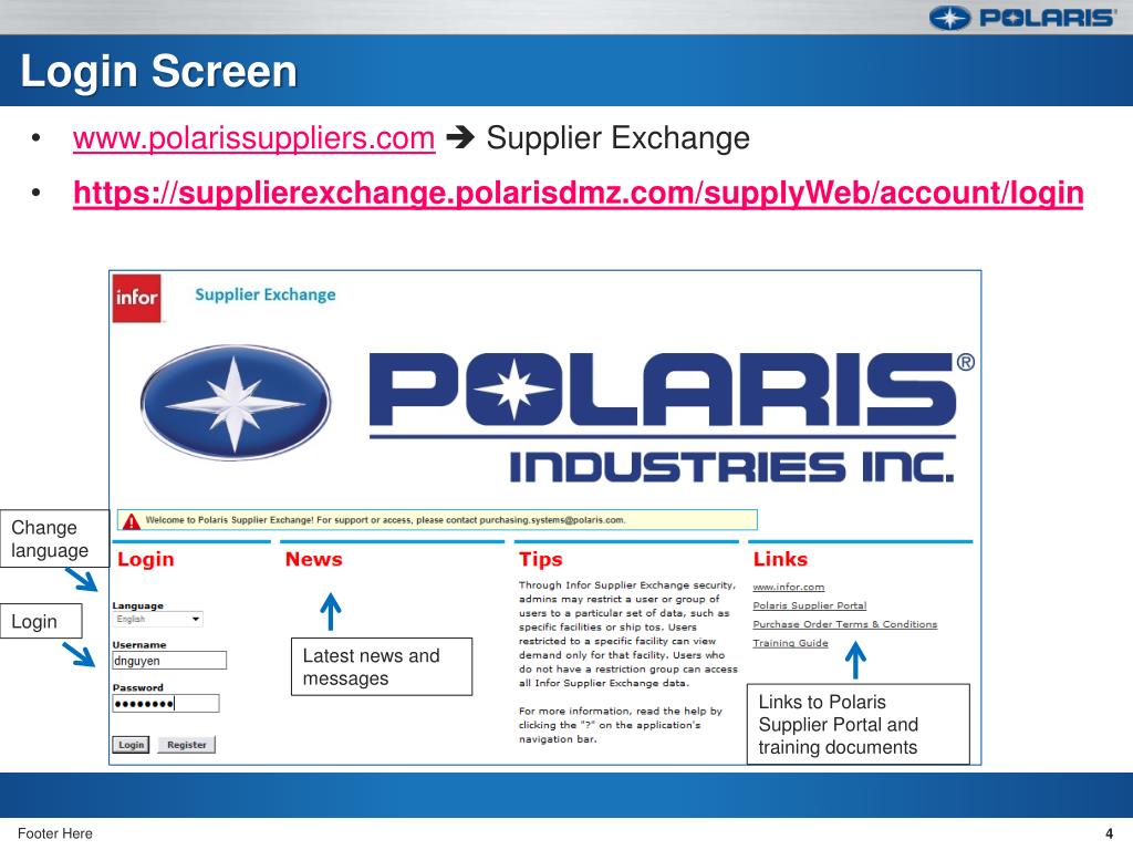 PPT - Polaris Infor Supplier Exchange (SE) PowerPoint Presentation ...