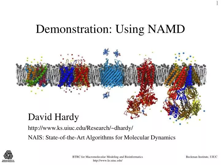 PPT - Demonstration: Using NAMD PowerPoint Presentation, free download ...