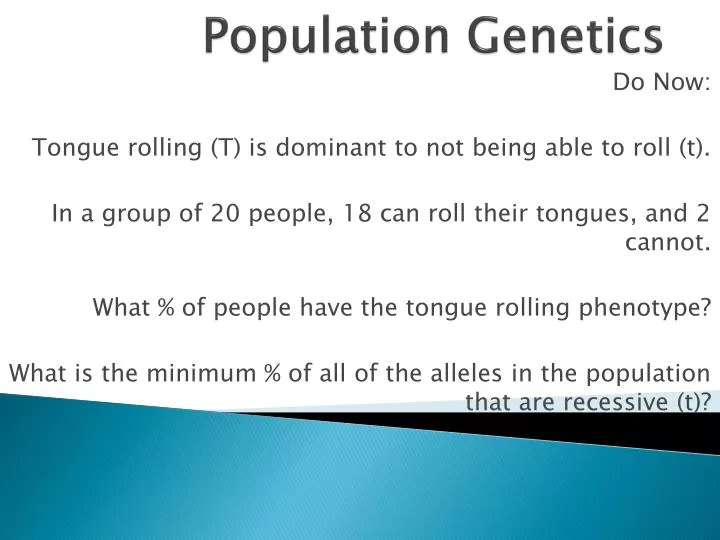 PPT - Population Genetics PowerPoint Presentation, free download - ID ...
