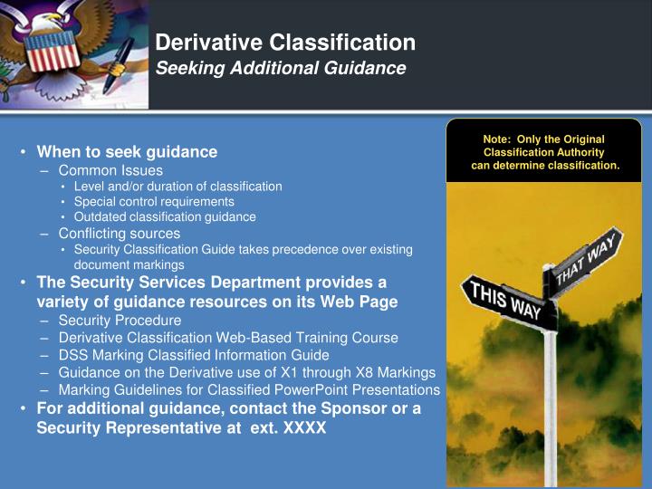 PPT - Derivative Classification Training PowerPoint Presentation - ID ...