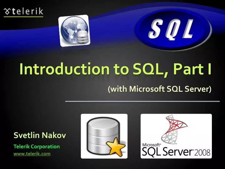 Ppt Introduction To Sql Part I Powerpoint Presentation Free Download Id 2875475