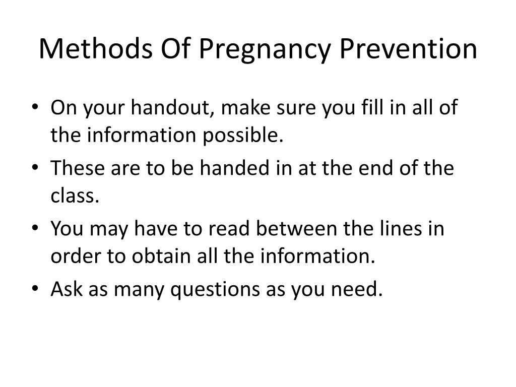 Ppt Methods Of Pregnancy Prevention Powerpoint Presentation Free