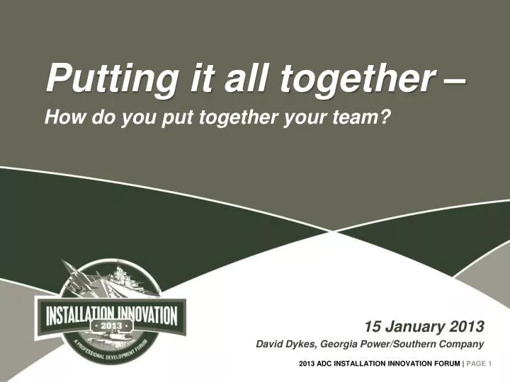 PPT - Putting it all together – PowerPoint Presentation, free download ...